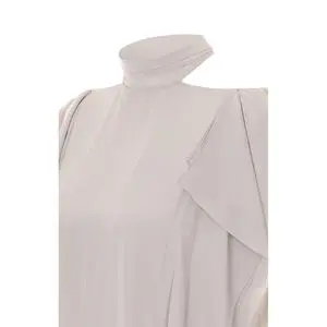 LANVIN Frilled Top In Charmeuse