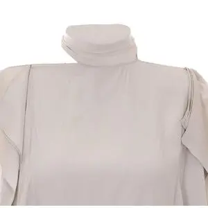 LANVIN Frilled Top In Charmeuse - Gray