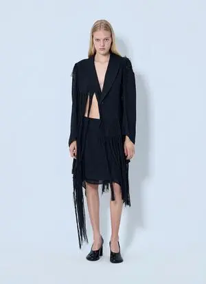 Yohji Yamamoto Asymmetric Fringe Skirt