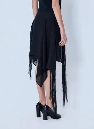 Yohji Yamamoto Asymmetric Fringe Skirt