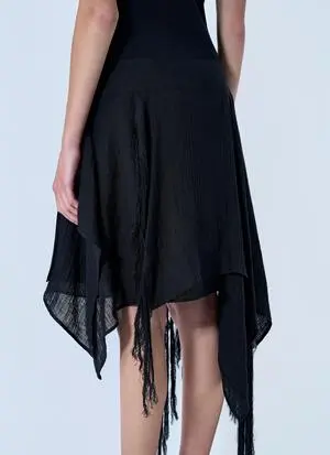 Yohji Yamamoto Asymmetric Fringe Skirt