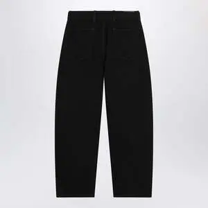 LEMAIRE Belted Cotton Trousers - Black