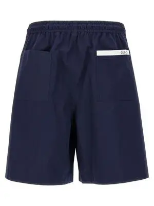 Gucci Cotton Bermuda Shorts - Blue