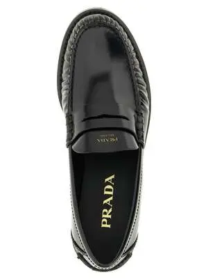 Prada Brushed Leather Loafers