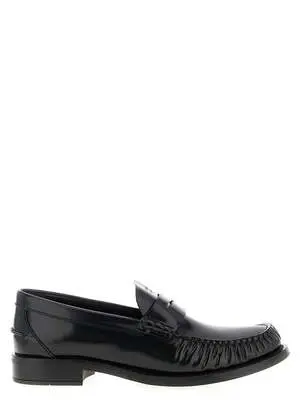 PRADA PRADA Brushed Leather Loafers