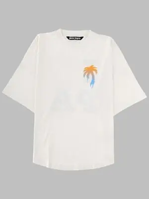 Palm Angels T-shirt In Cotone - White
