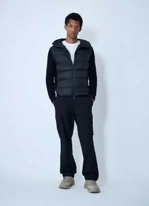 Moncler Quilted Knit Hooded Cardigan