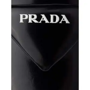 Prada Brushed Leather Pointed-toe Slingback Ballerinas