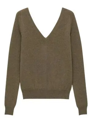 Saint Laurent V-neck Cashmere Sweater - Green