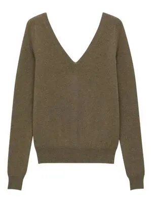 Saint Laurent V-neck Cashmere Sweater - Green