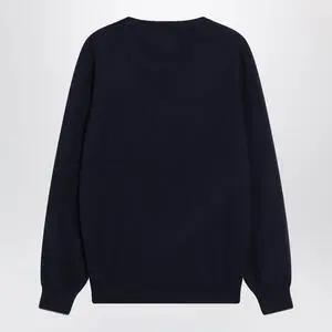 Brunello Cucinelli Cashmere Contrast Trim Sweater - Blue