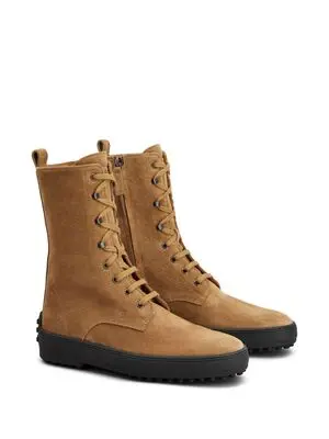 TOD'S Gommino Leather Laced Boots