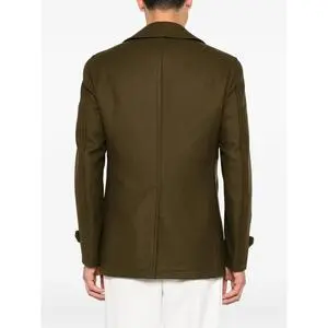 Tagliatore Wool Double-breasted Bomber Jacket - Green