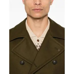 Tagliatore Wool Double-breasted Bomber Jacket - Green