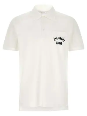 Givenchy Pocket Embroidery Polo Shirt - White