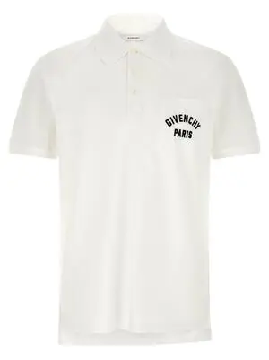 Givenchy Pocket Embroidery Polo Shirt - White