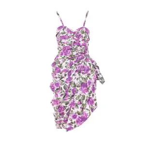 Chloé Bustier Midi Wallet Floral Dress - Purple