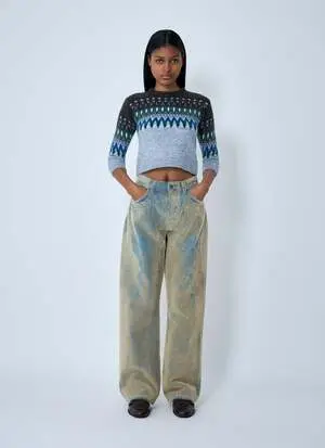 Acne Studios Flocked Denim Jeans