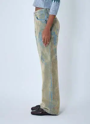 Acne Studios Flocked Denim Jeans