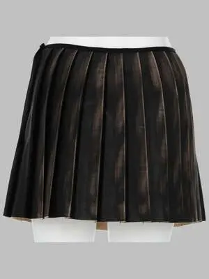 DIESEL® Pleated Distressed Skirt - Brown