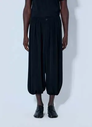 Yohji Yamamoto Pleated Drop-crotch Trousers - Black