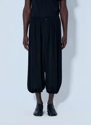Yohji Yamamoto Pleated Drop-crotch Trousers - Black