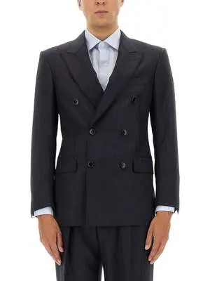 TOM FORD Pinstripe Jacket - Blue