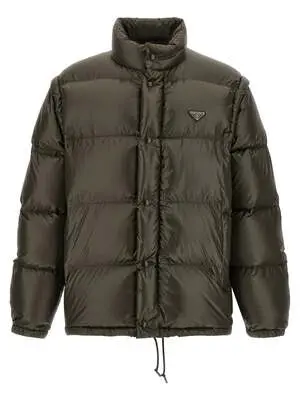 Prada Re-nylon Down Jacket - Gray