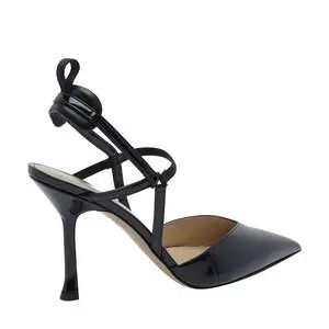 Fendi Patent Leather Colibri Slingback - Black