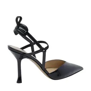 Fendi Patent Leather Slingback Pumps - Black