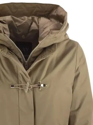 FAY Technical Gabardine Toggle Coat