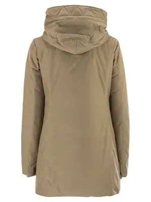 FAY Technical Gabardine Toggle Coat - Brown