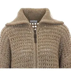 Brunello Cucinelli Mesh Dazzling Cardigan