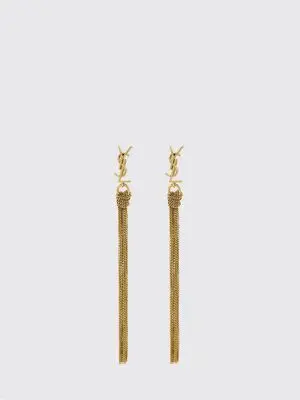 Saint Laurent Monogram Brass Earrings - Gold