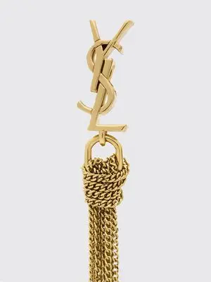 Saint Laurent Cassandre Brass Tassel Earrings - Gold