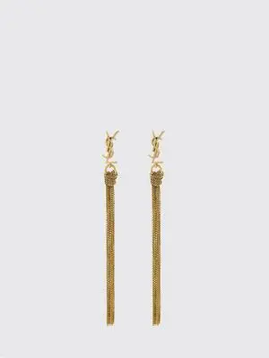 Saint Laurent Cassandre Brass Tassel Earrings - Gold