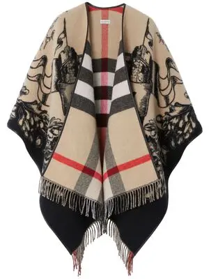 Burberry Wool Poncho - Multicolor
