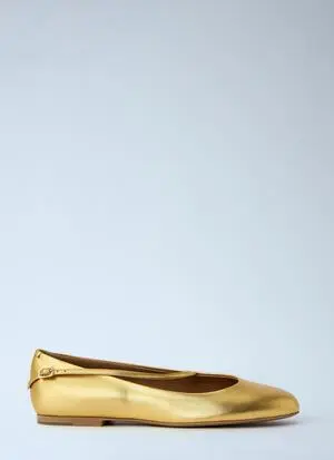 JIL SANDER Elyss Ballerina Flats - Gold