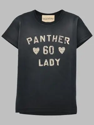 Valentino Garavani T-shirt In Cotone Stampato - Black