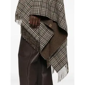 Brunello Cucinelli Check Cape - Cream