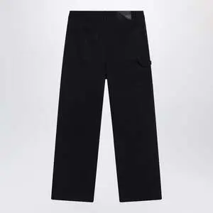 Loewe Regular-fit Cotton Twill Pants In Dark Navy