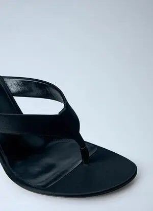 Saint Laurent Opyum Thong Sandals - Black
