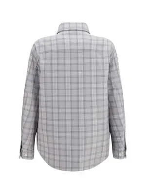 Off-White Padded Flannel Jacket - Gray