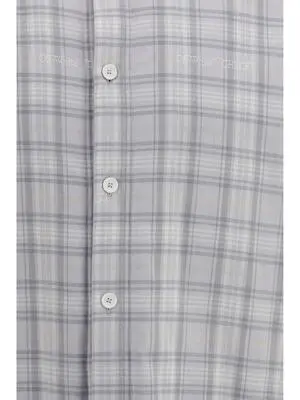 Off-White Padded Flannel Jacket - Gray