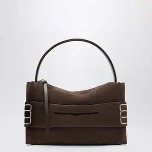 JW Anderson Small Loafer Bag In Suede Leather - Brown