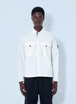 Stone Island Zip-front Overshirt With Flap Pockets
