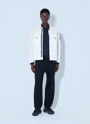 Stone Island Zip-front Overshirt With Flap Pockets