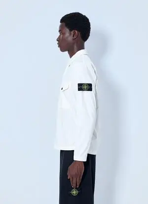 Stone Island Zip-front Overshirt With Flap Pockets