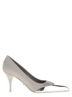 Prada Satin Pumps - Silver