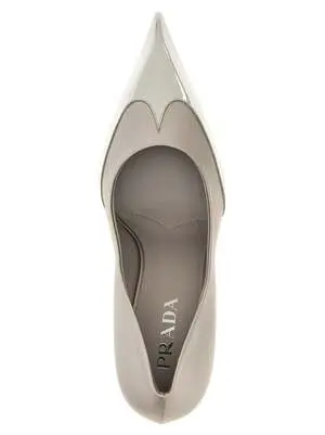 Prada Satin Pumps - Silver